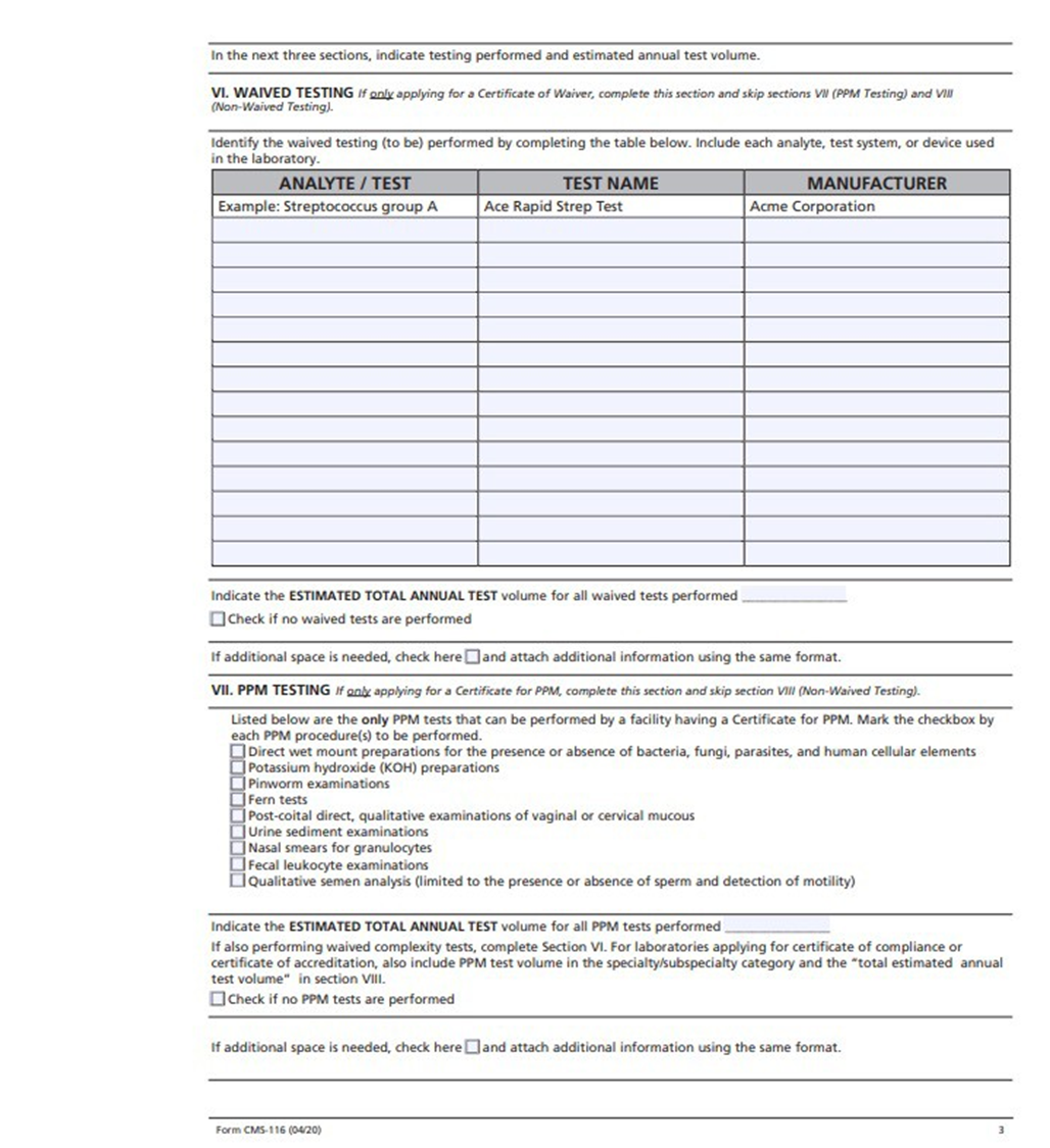 CLIA Waiver Application Process