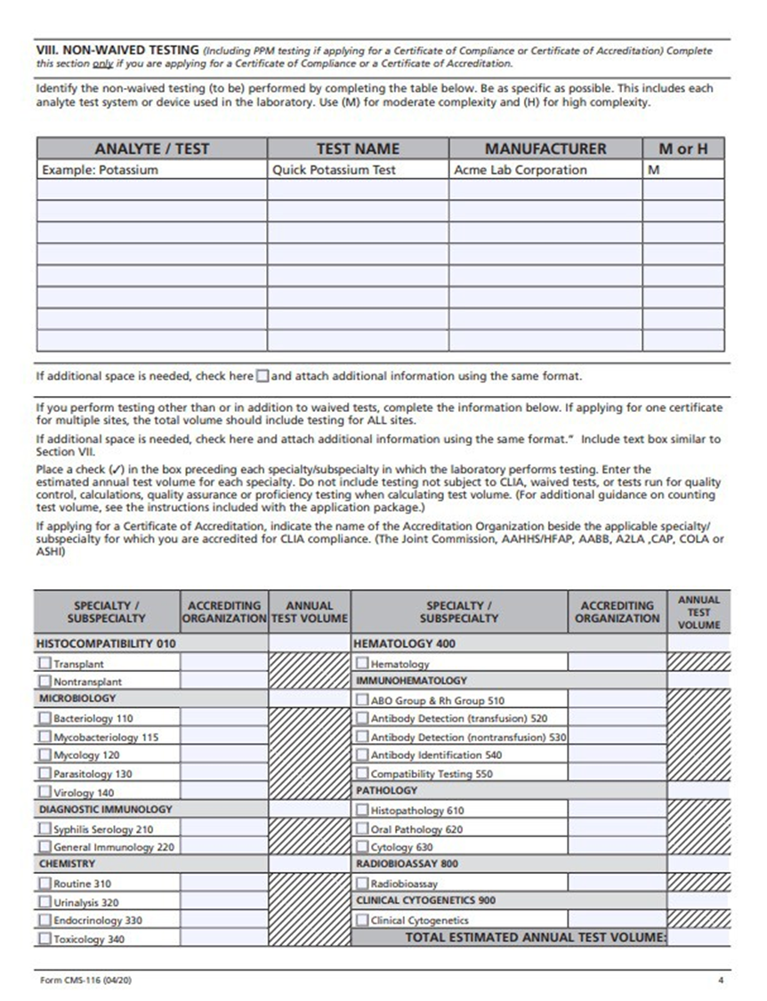 CLIA Waiver Application Process